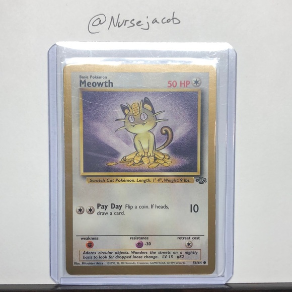 Pokemon | Toys | Pokemon Golden Border Meowth Nm | Poshmark
